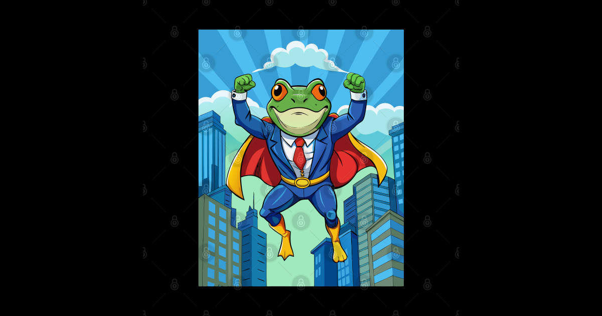 Hero Frog Super dragon ball - Frog - Sticker | TeePublic