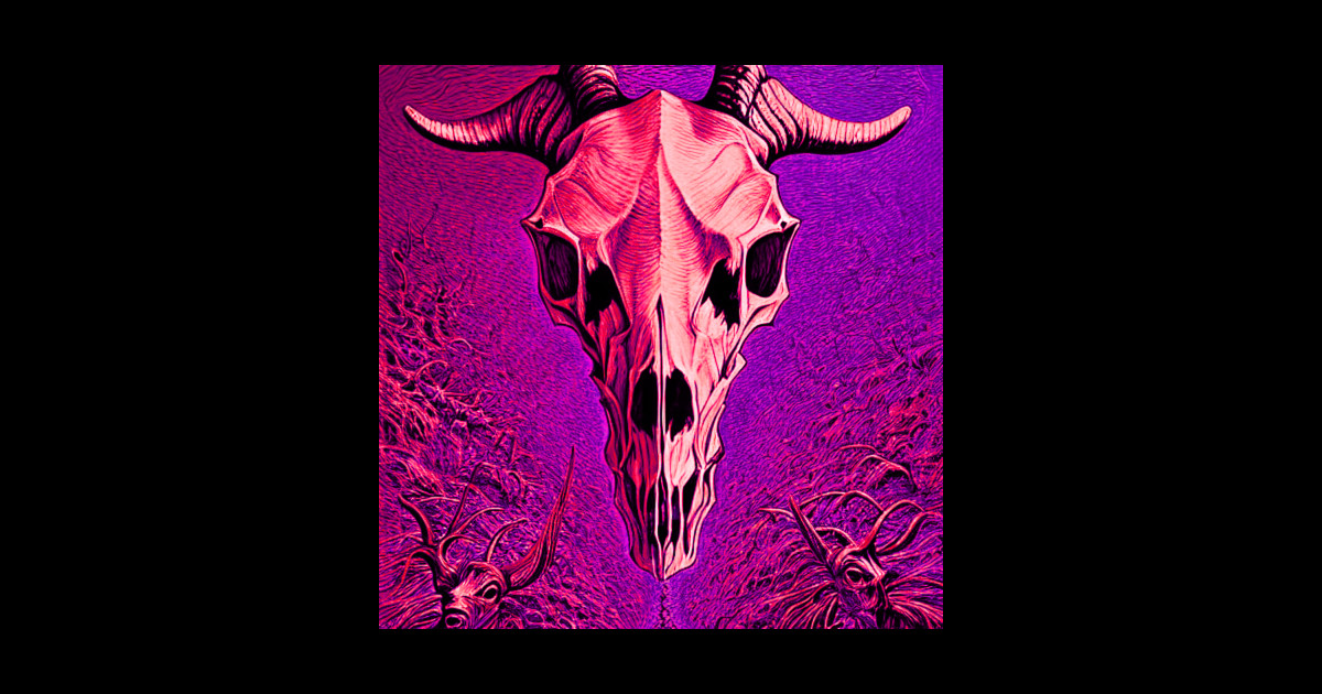 Demonic Goat Skull - Goat Skull - Sticker | TeePublic
