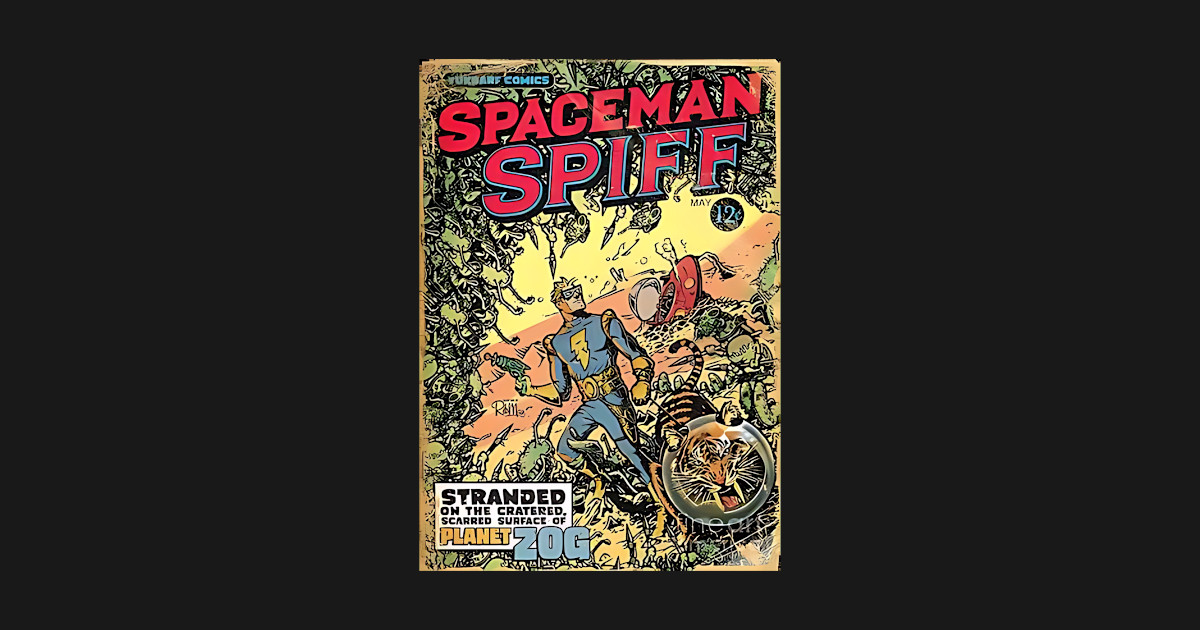 CARTOON CALVIN AND SPACEMEN SPIFF GHOST HOBBES BLOOM COUNTY COMICS 8 ...