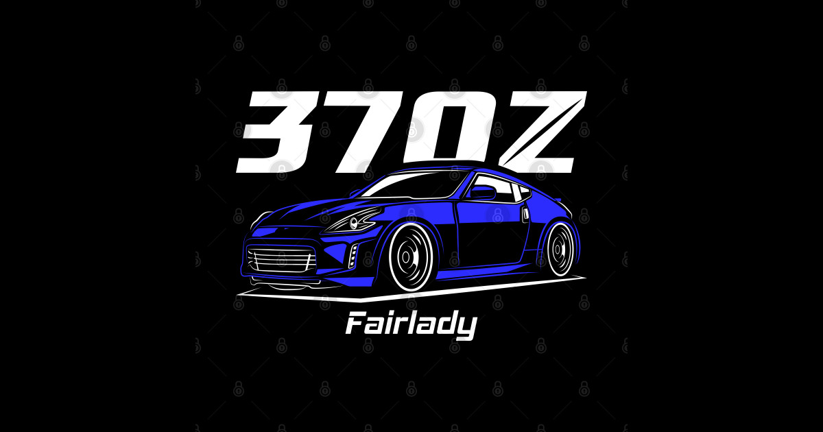 Racing Blue 370Z JDM - 370z - Sticker | TeePublic