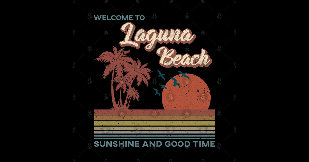 Laguna Beach - Laguna Beach Retro Sunset - Laguna Beach - Posters and ...