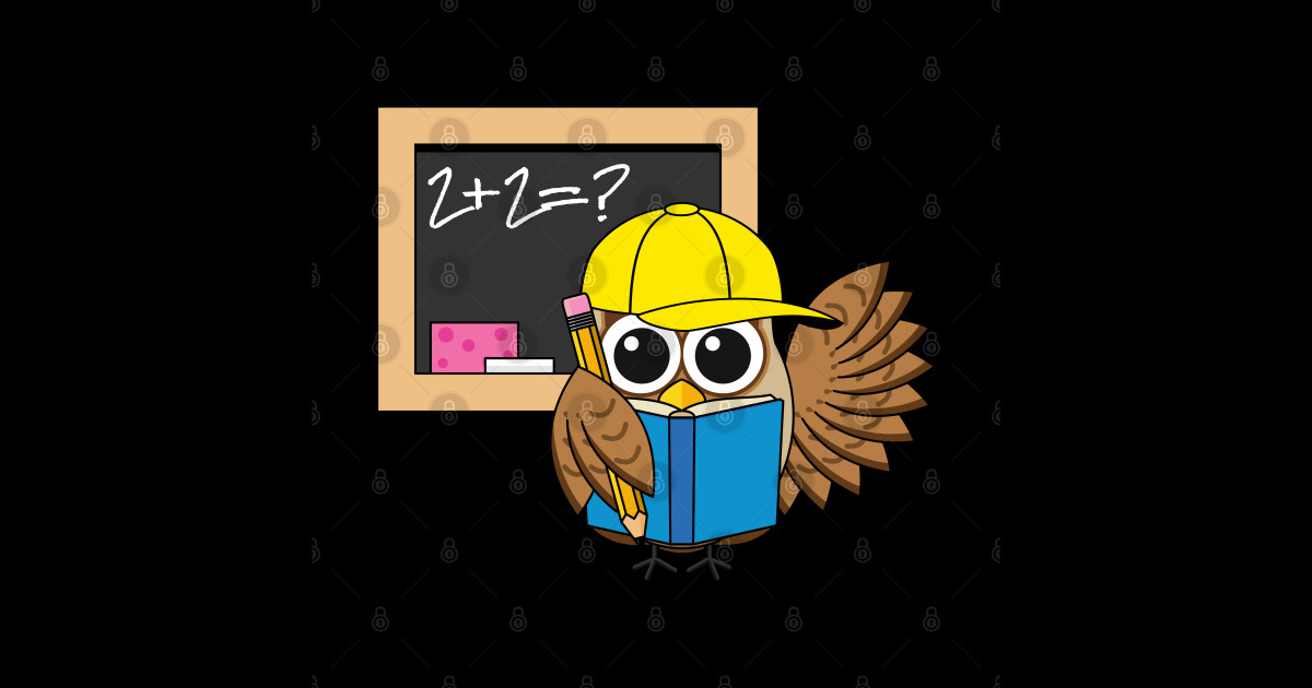 Cute School Student Owl Cartoon - Student - Posters and Art Prints ...