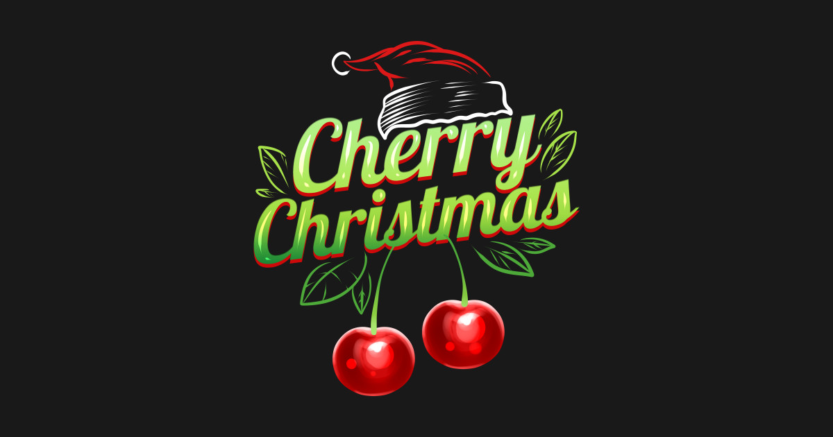 Cherry Christmas Santas Hat Merry Christmas - Christmas - T-Shirt ...