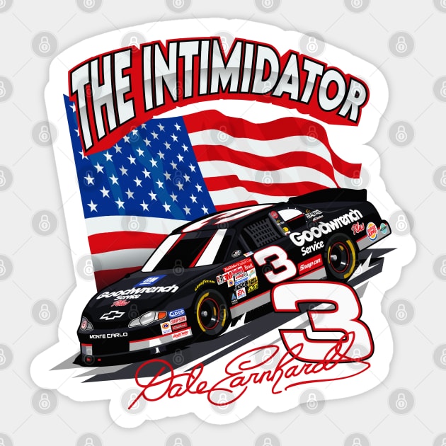 Dale Earnhardt Sr "The Intimidator" NASCAR - Nascar - Sticker | TeePublic