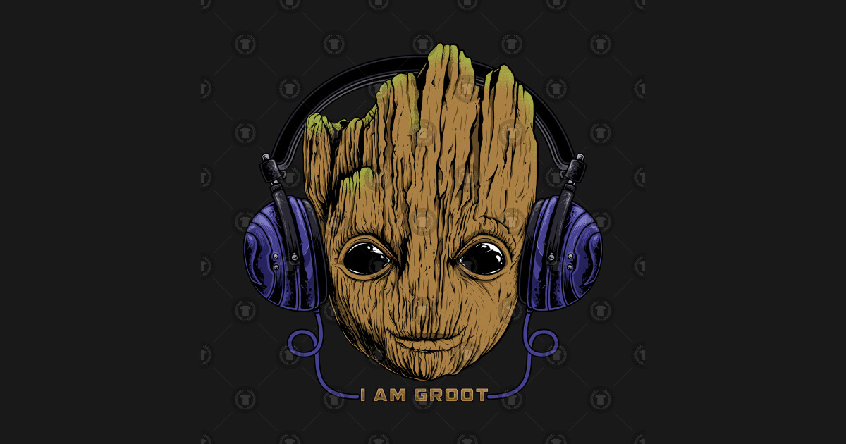 I am GROOT Headphone - Groot - T-Shirt | TeePublic