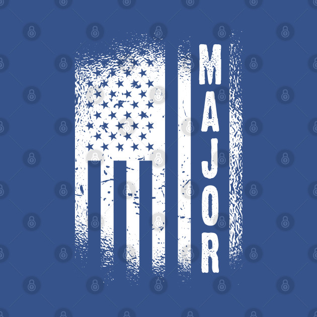 Major American Flag Vintage Distressed - Major America Flag - T-Shirt ...