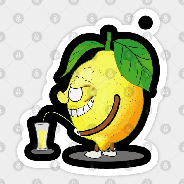 lemon juice. crazy lemonade. joker lemon pee juice - Lemonade - Sticker ...