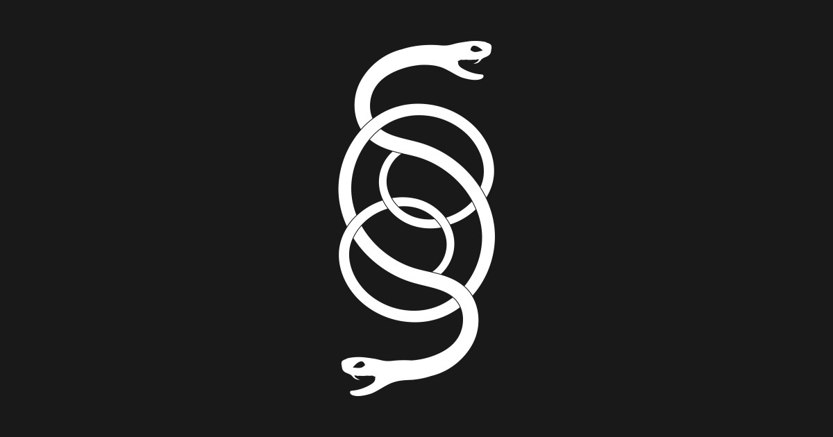 Two-headed snake connected in a symbol of infinity. - Snake - T-Shirt ...