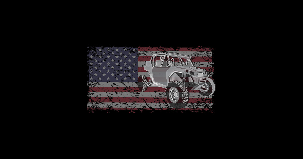 SXS UTV side by side American flag outdoors - Sxs Utv Side By Side Flag ...