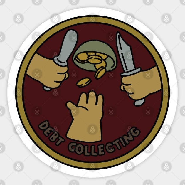 Debt Collecting Scouts Badge - Simpsons - Sticker | TeePublic