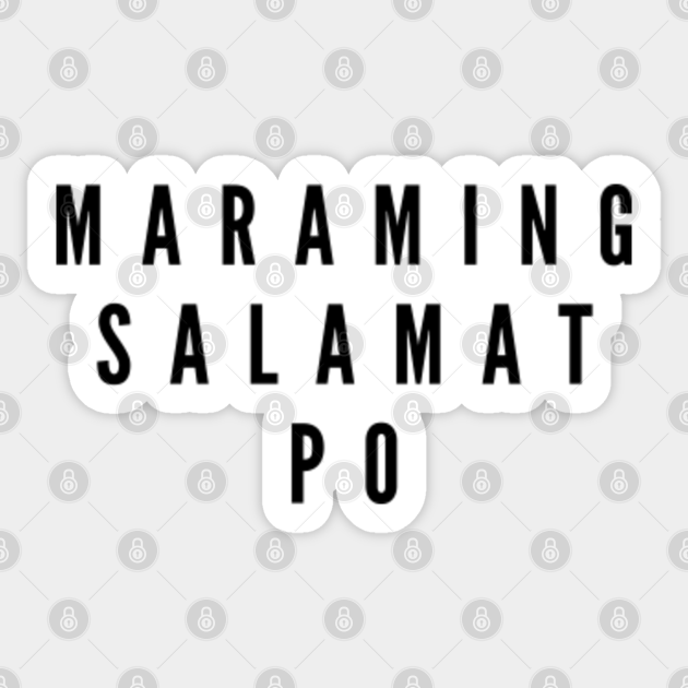 Tagalog word - maraming salamat po - Tagalog Word - Sticker | TeePublic