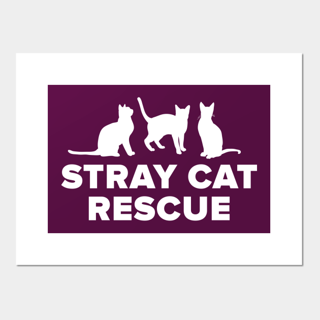 Stray Cat Rescue - Cat Rescue - Posters and Art Prints | TeePublic