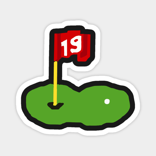 19th Hole Decal - 19th Hole - Magnet | TeePublic