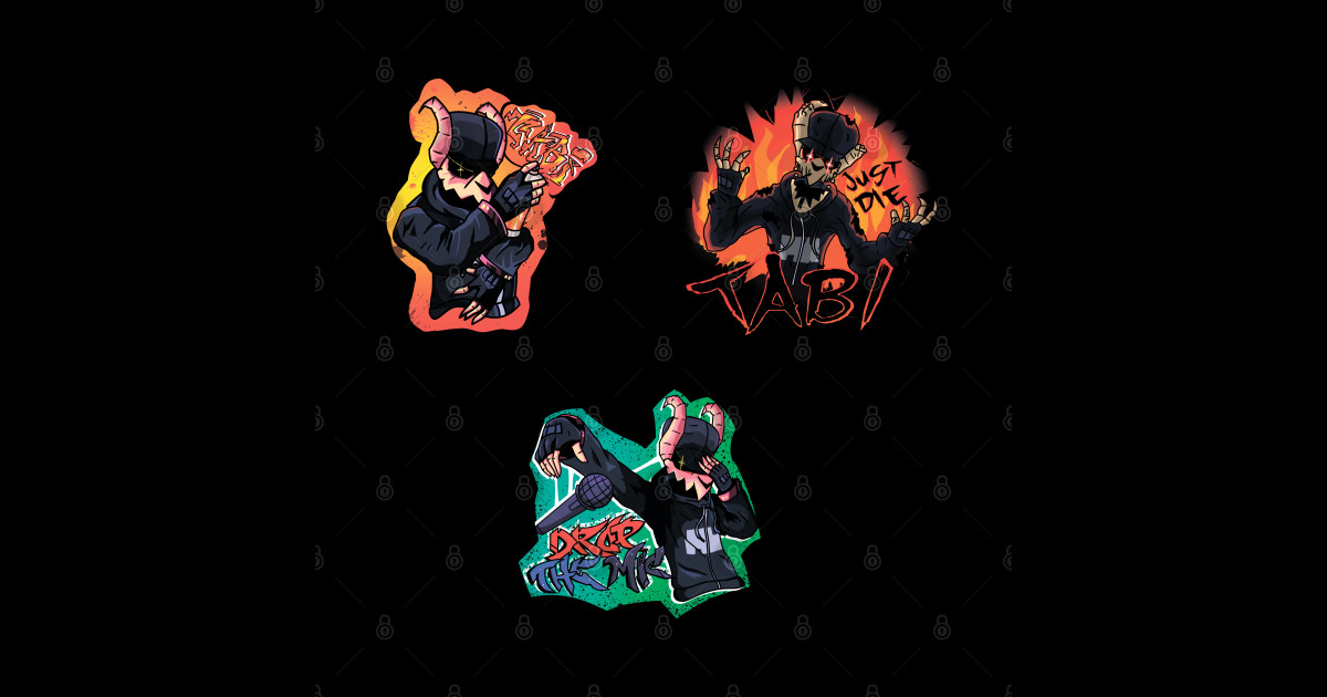 FNF TABI GRAFFITI STICKERS - Tabi - Sticker | TeePublic