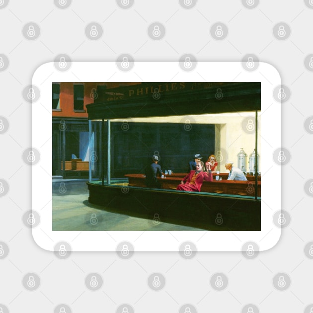 Edward Hopper Nighthawks featuring Famous Villain - Edward Hopper ...