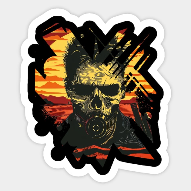 apocalyptic skull design - Apocalyptic - Sticker | TeePublic