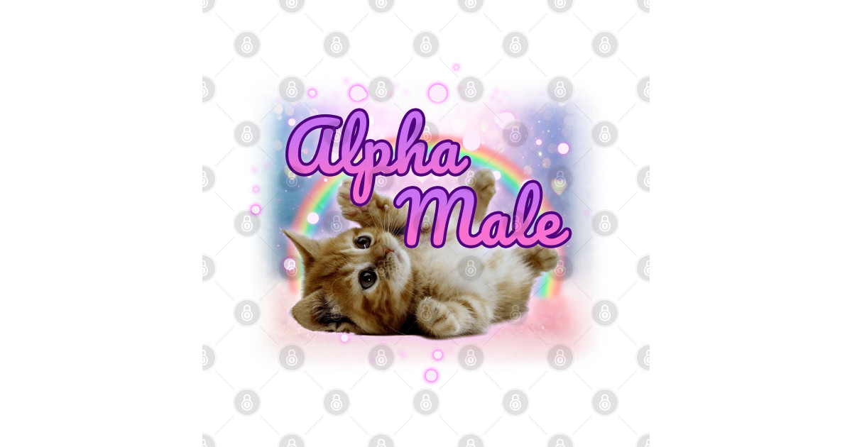 Alpha Male Cat Meme - Alpha - T-Shirt | TeePublic