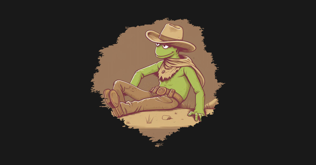 Cowboy Kerm - Muppets - T-Shirt | TeePublic
