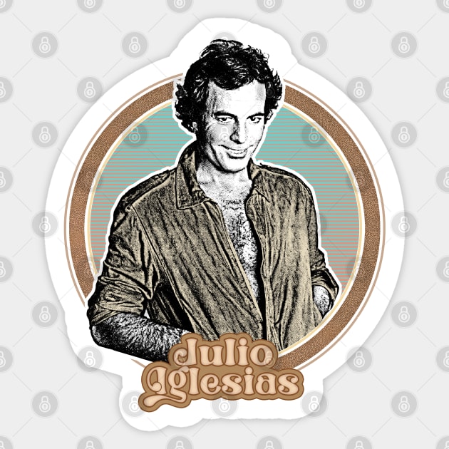 Julio Iglesias // Retro Style Fan Design - Julio Iglesias - Sticker ...