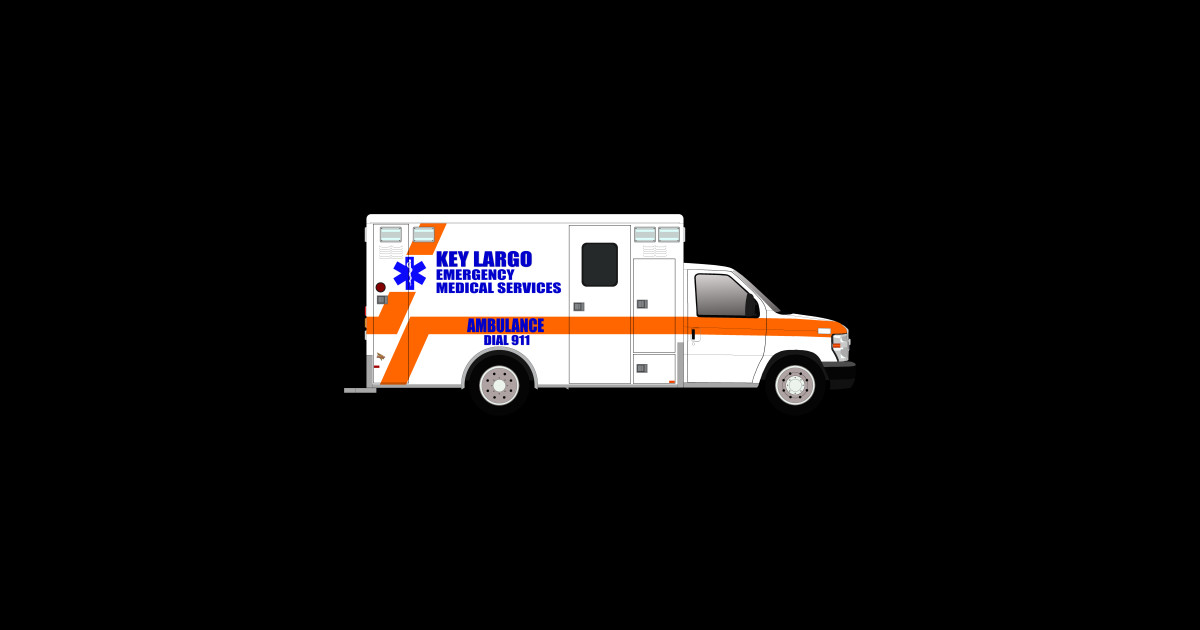 Key Largo EMS ambulance - Key Largo Ambulance - Posters and Art Prints ...