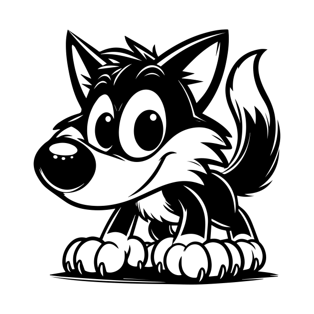 Little Howler: Baby Wolf Design - Wolf - T-Shirt | TeePublic