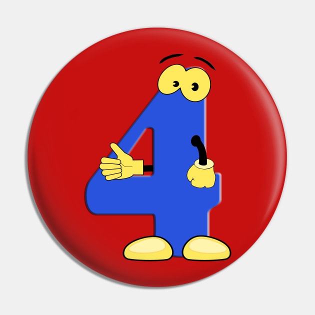 Number 4 Smiley Monogram Face Emoji Shirt for Men Women Kids - Age ...