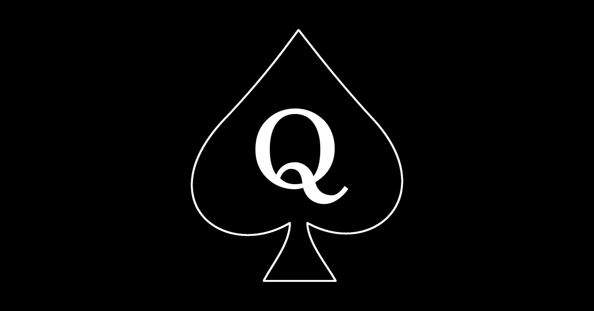 Queen of Spades Dark Minimalist - Queen Of Spades - Sticker | TeePublic