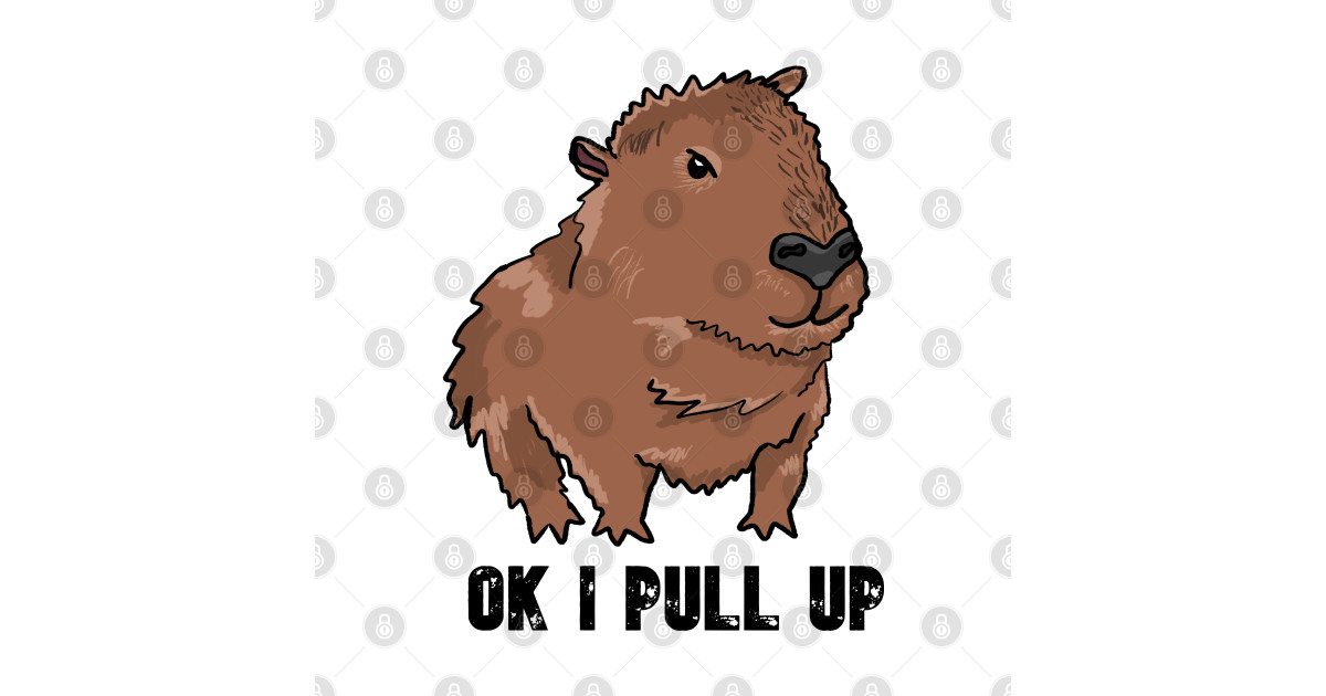 Ok I Pull Up Capybara - Capybara - T-Shirt | TeePublic