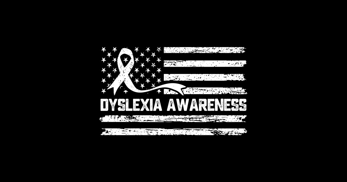 Dyslexia Awareness Month American Flag Ribbon - Dyslexia Awareness ...