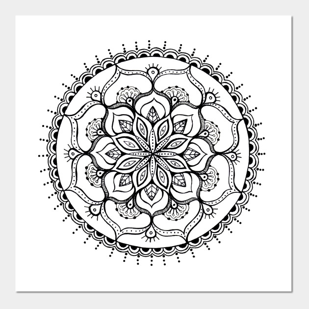 Hand drawn mandala wall art - Mandala Design - Posters and Art Prints ...