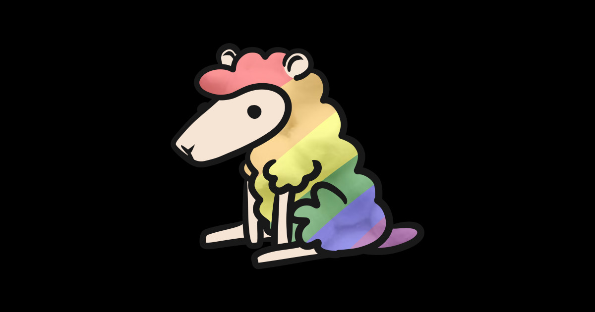 Rainbow sheep - Sheep - Sticker | TeePublic