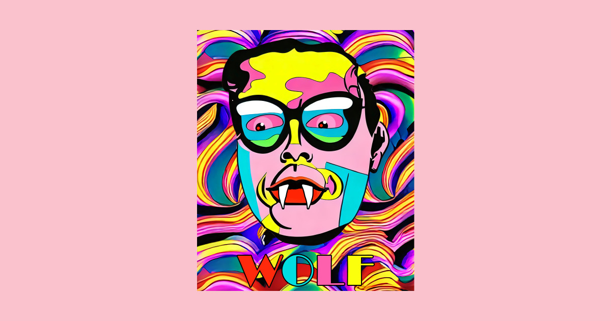 ACID WOLF Pop Art Surreal Magic Human | Big Boss Art By Tyler Tilley - Boss - T-Shirt | TeePublic
