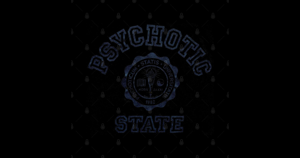 VINTAGE PSYCHOTIC // STATE 1982 - Vintage - Sticker | TeePublic