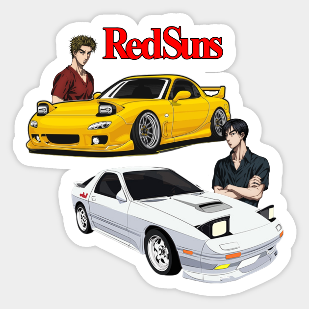 REDSUNS Takahashi brothers initial d - Initial D - Sticker | TeePublic