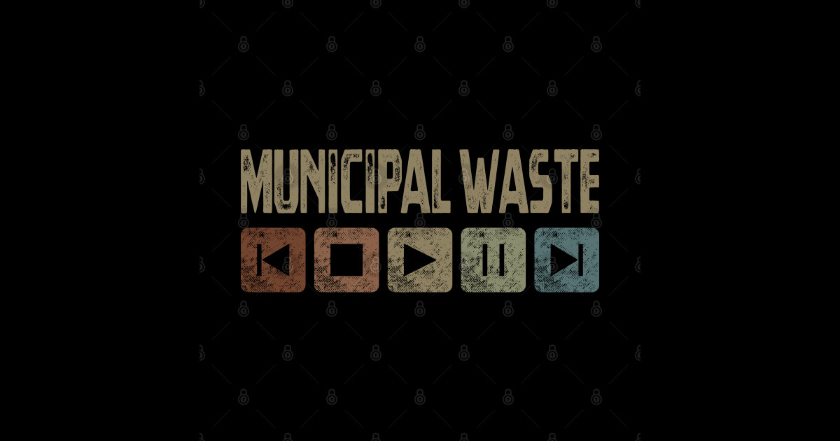 Municipal Waste Control Button - Musician - Sticker | TeePublic