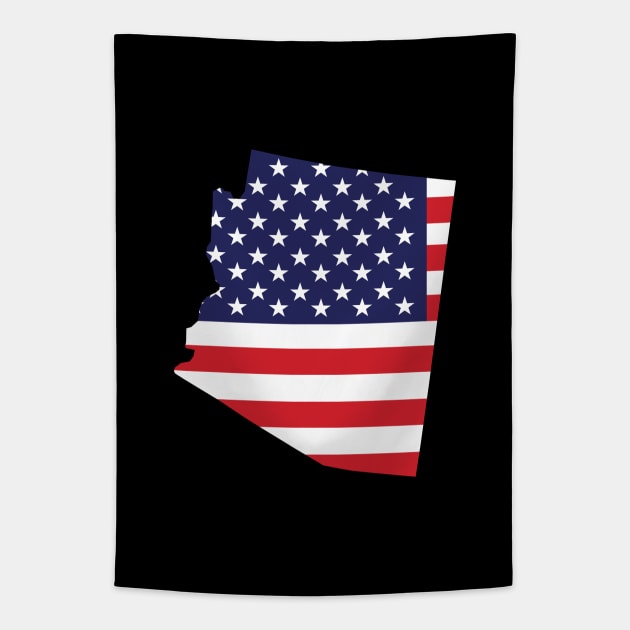 Arizona State Shape Flag Background - Arizona - Tapestry | TeePublic