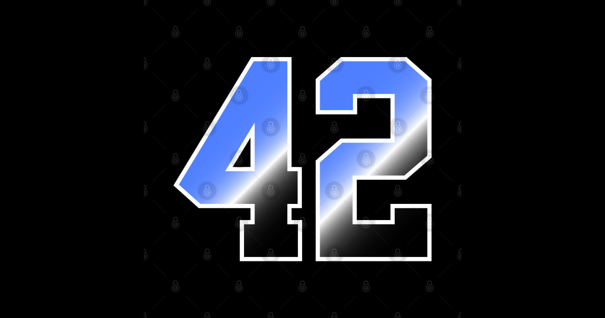number 42 - Number 42 - Sticker | TeePublic