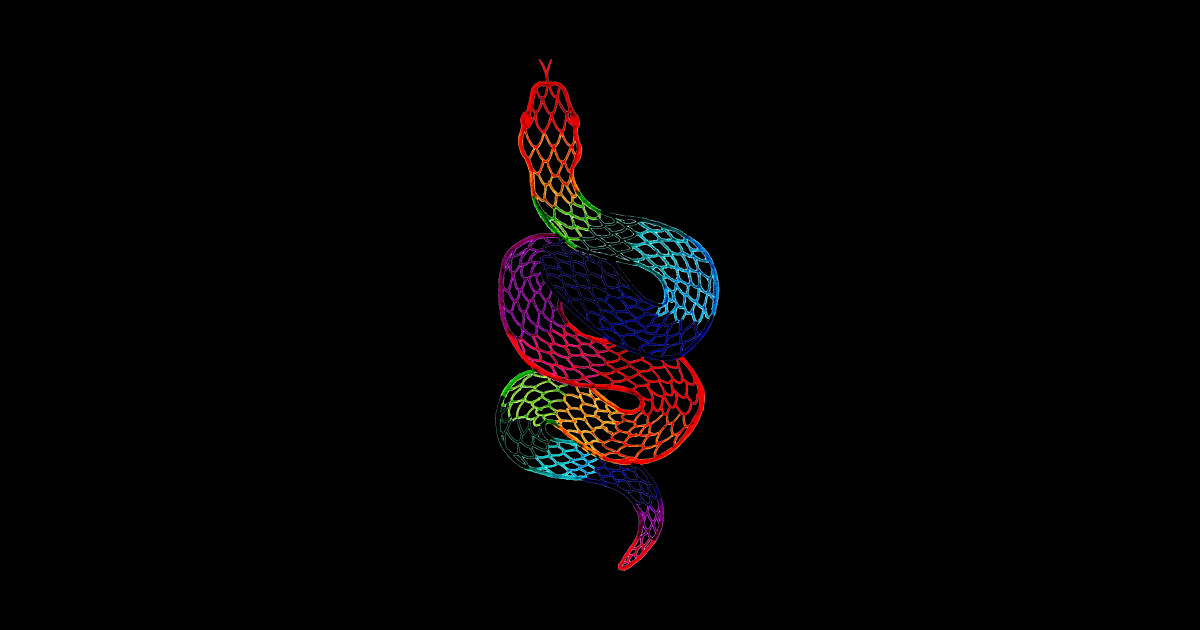 Rainbow Snake - Snake - Sticker | TeePublic