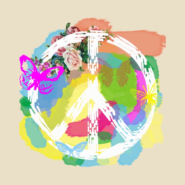 Retro Peace Sign - Peace Symbol - T-Shirt | TeePublic