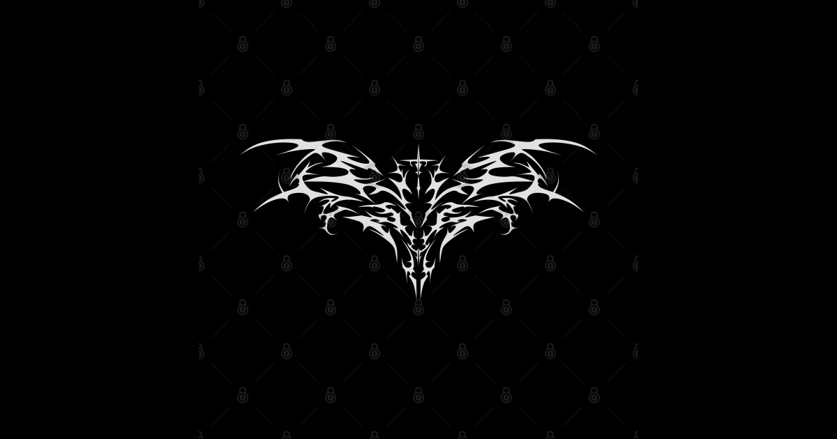 Neo Tribal Bat Crest – Gothic Abstract Symbol - Tribal - Sticker ...