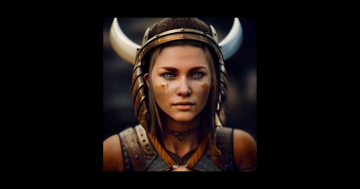 Viking Shield Maiden Nordic Women Sticker Teepublic