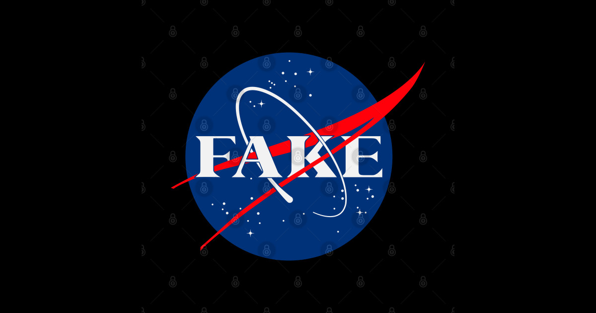 Space is Fake NASA Parody Logo - Nasa Parody Logo - Sticker | TeePublic