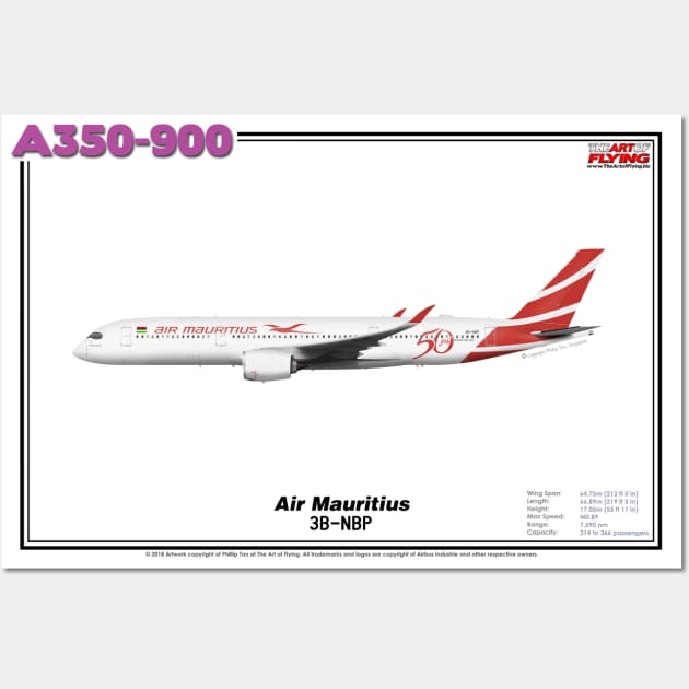 Airbus A350-900 - Air Mauritius (Art Print) - A359 - Posters and Art ...