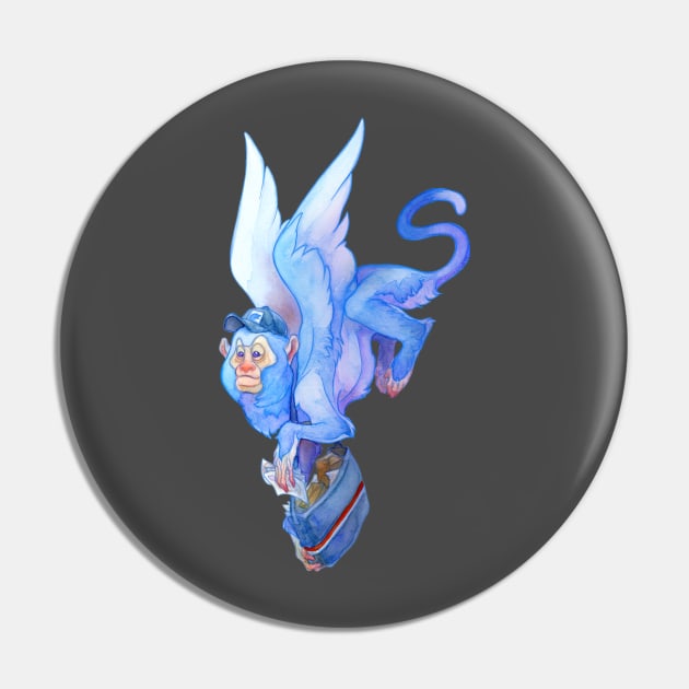 Flying Monkey Mail Carrier - Postal Worker - Pin | TeePublic