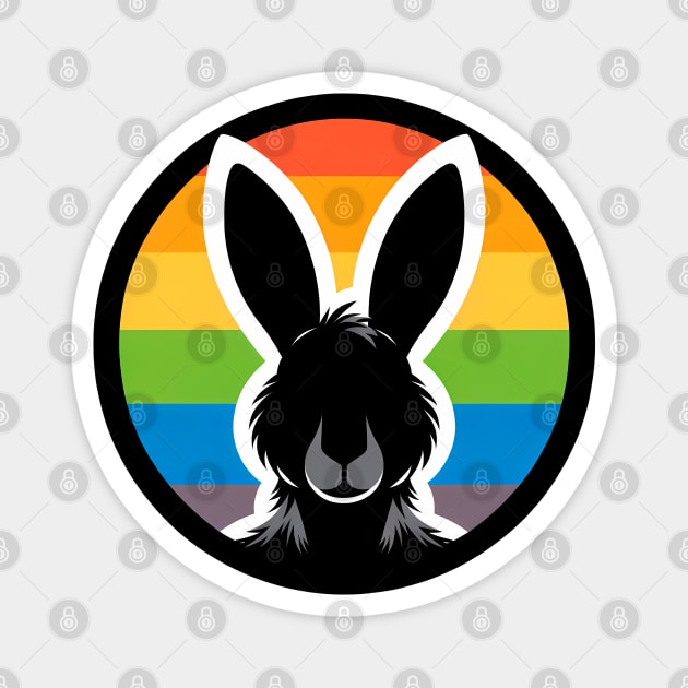 LGBTQ Pride Rabbit Anthro Furry Rainbow Logo - Furry - Magnet | TeePublic