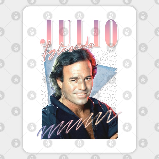 Julio Iglesias / Retro Style Fan Design - Julio Iglesias - Sticker ...