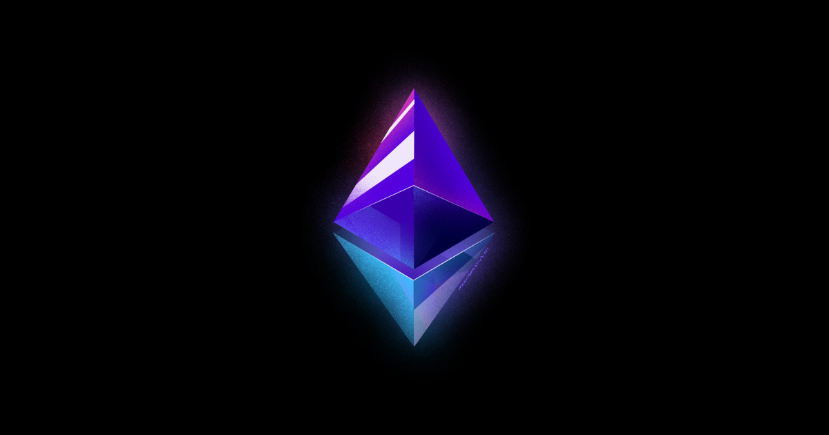 ETH diamond logo - Ethereum Logo - Sticker | TeePublic