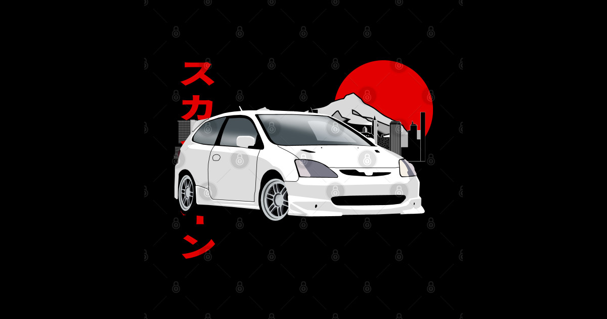 Honda Civic Ep3 Type R JDM Style - Honda - Sticker | TeePublic