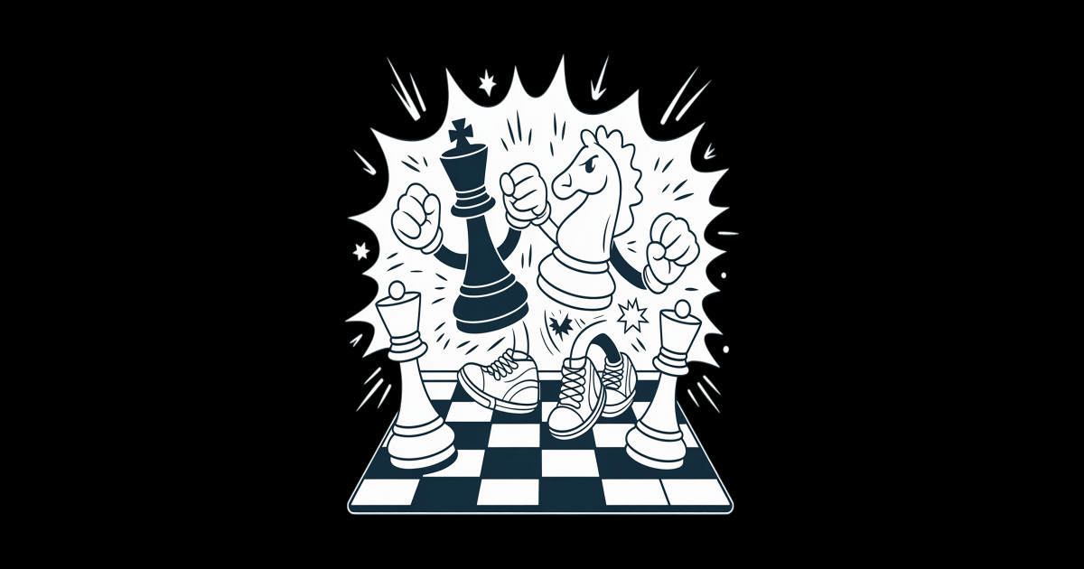 Comic Figur Chess Player Chess Board - Comic Figur Chess Player Chess ...