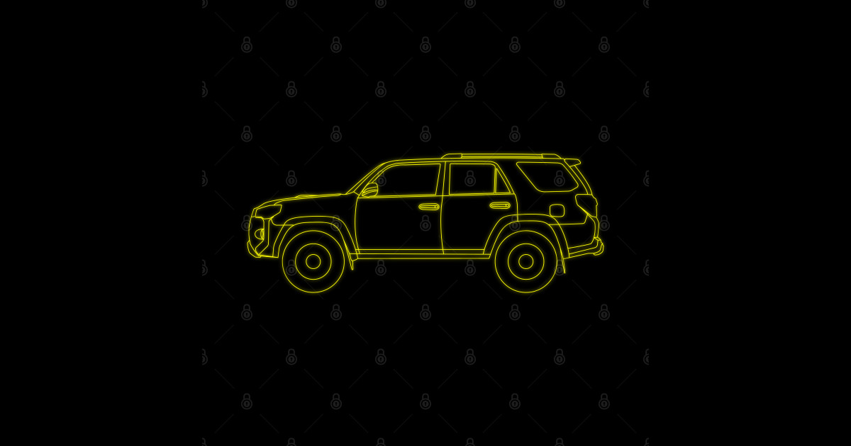 4runner Fifth Generation yellow neon outline [Fan Art] - Toyota ...